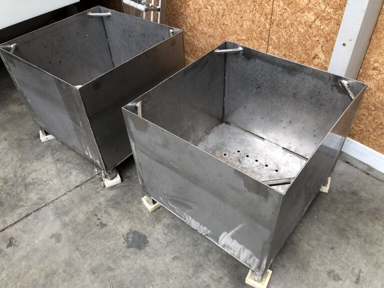 Stainless Bins | PC Machinery Ltd